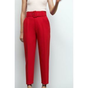 Zara | Jackets & Coats | Nwt Zara Sm Business Suit Set Red Lapelless ...